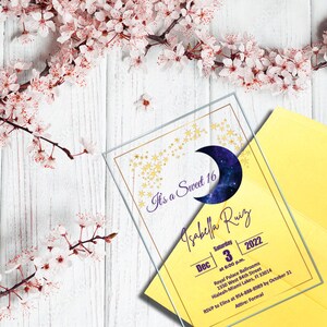 Sweet Sixteen Invitations, Quinceanera Invitations, Night Sky Theme ...