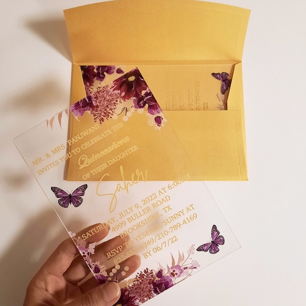 Clear Invitations - Etsy