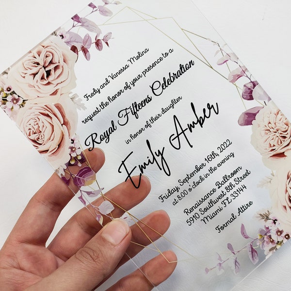 Clear Invitation - Etsy