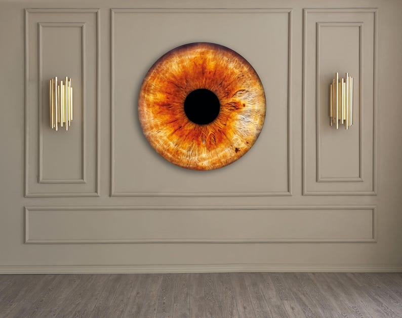 Eye Iris Wall Art, Modern Circle Wall Decor of Iris of the Eye ...