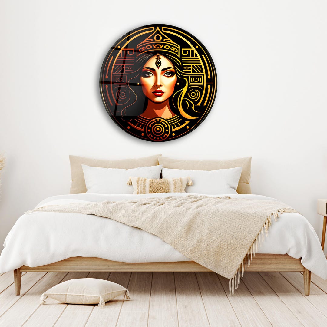 Cleopatra Wall Art, Queen of Egypt, Kleopatra Circle Modern Wall Decor ...