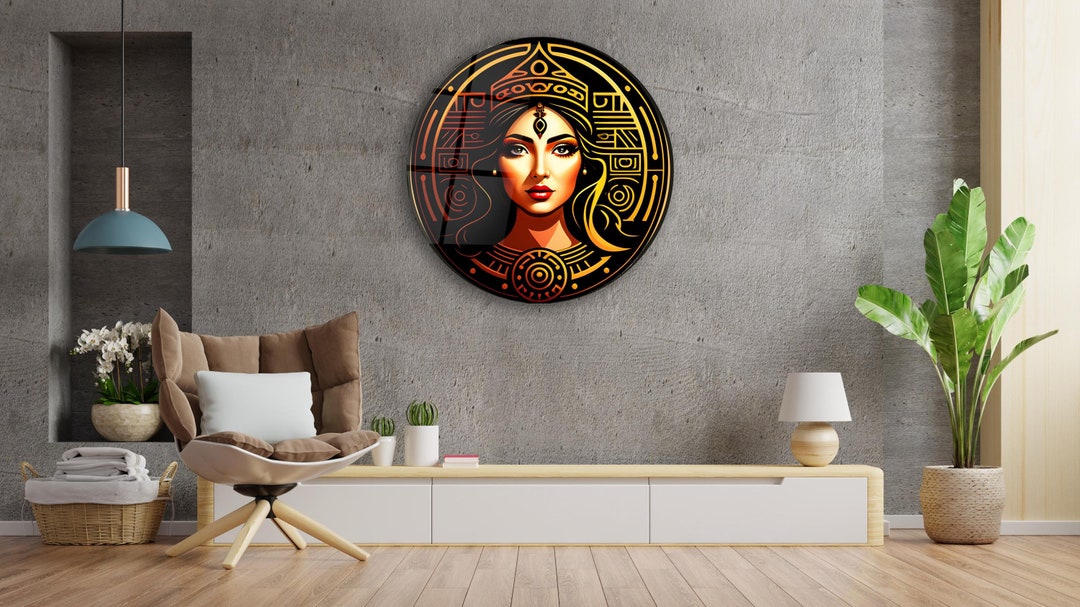 Cleopatra Wall Art, Queen of Egypt, Kleopatra Circle Modern Wall Decor ...