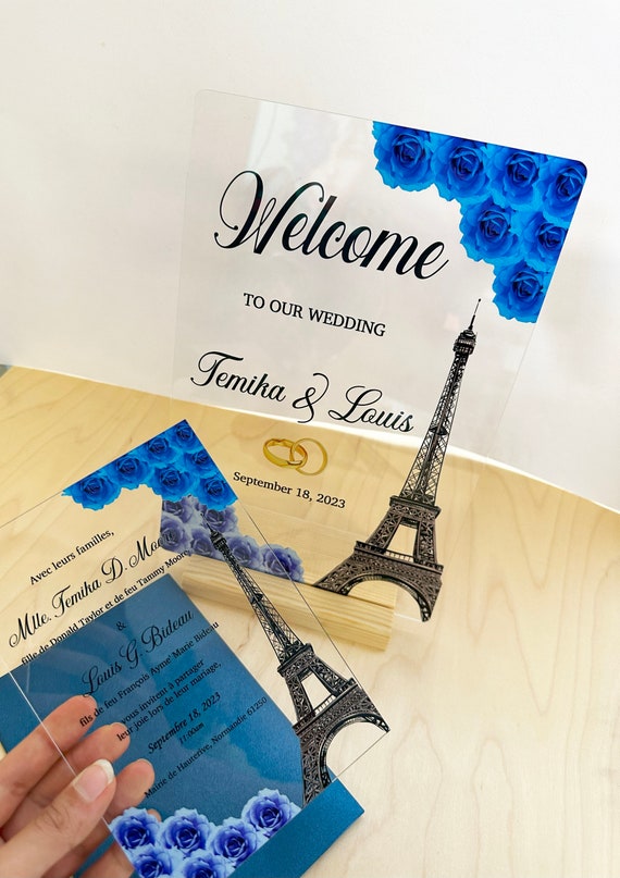 Eiffel Tower Paris Wedding Invitation