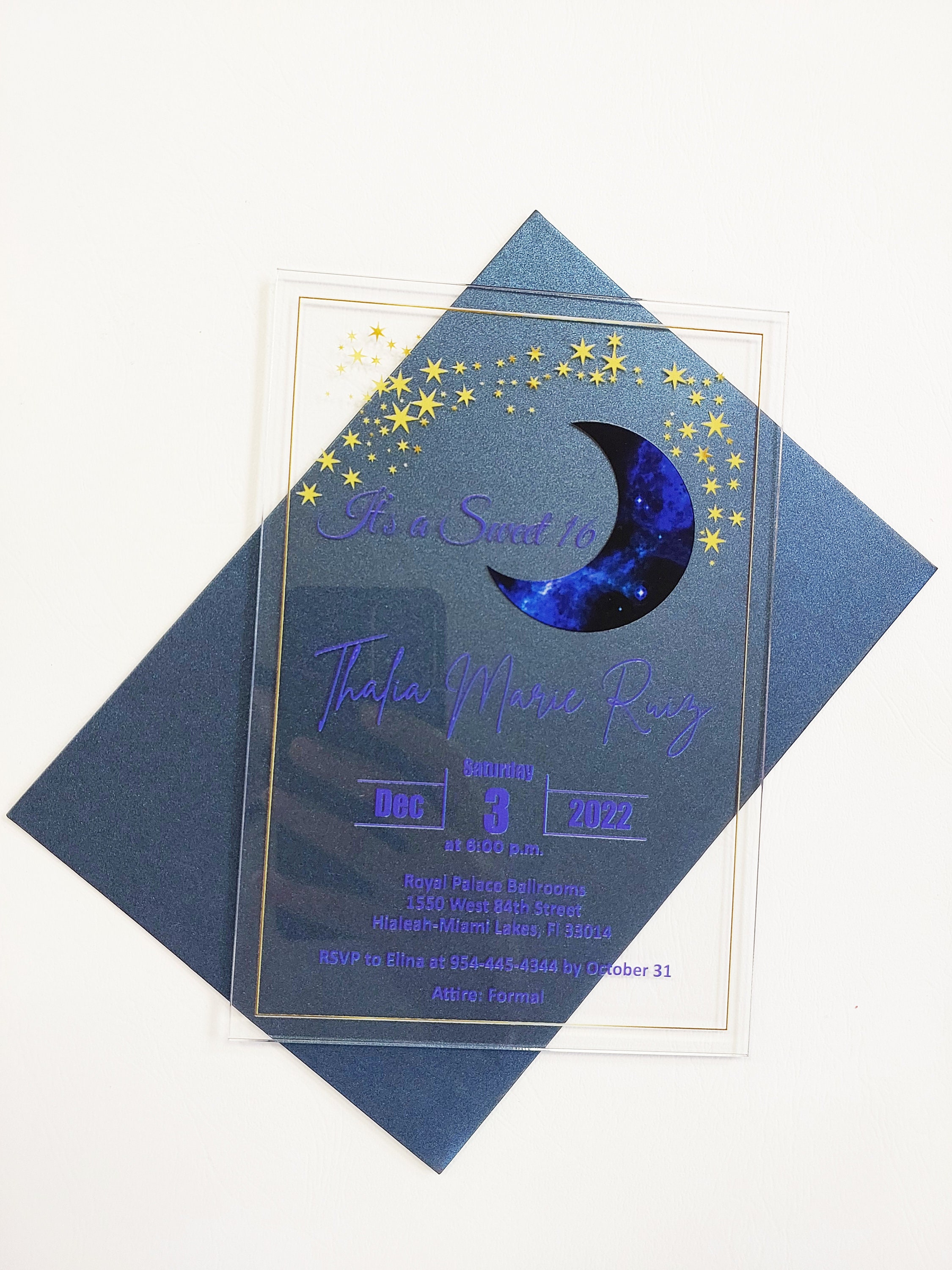 Sweet Sixteen Invitations, Quinceanera Invitations, Night Sky Theme ...