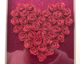 Heart-shaped Flower Shadow Box / Mother's Day Gift / Customized Gift - Etsy