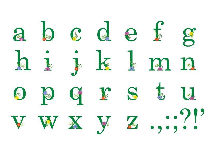 Downloadable Rainforest Alphabet Clipart - Etsy