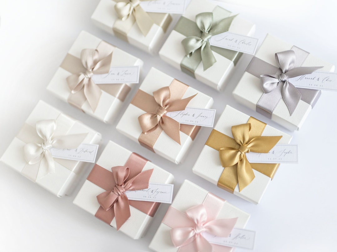 Wedding Favour Boxes, Personalised Favour Boxes With Tags, White Favour ...