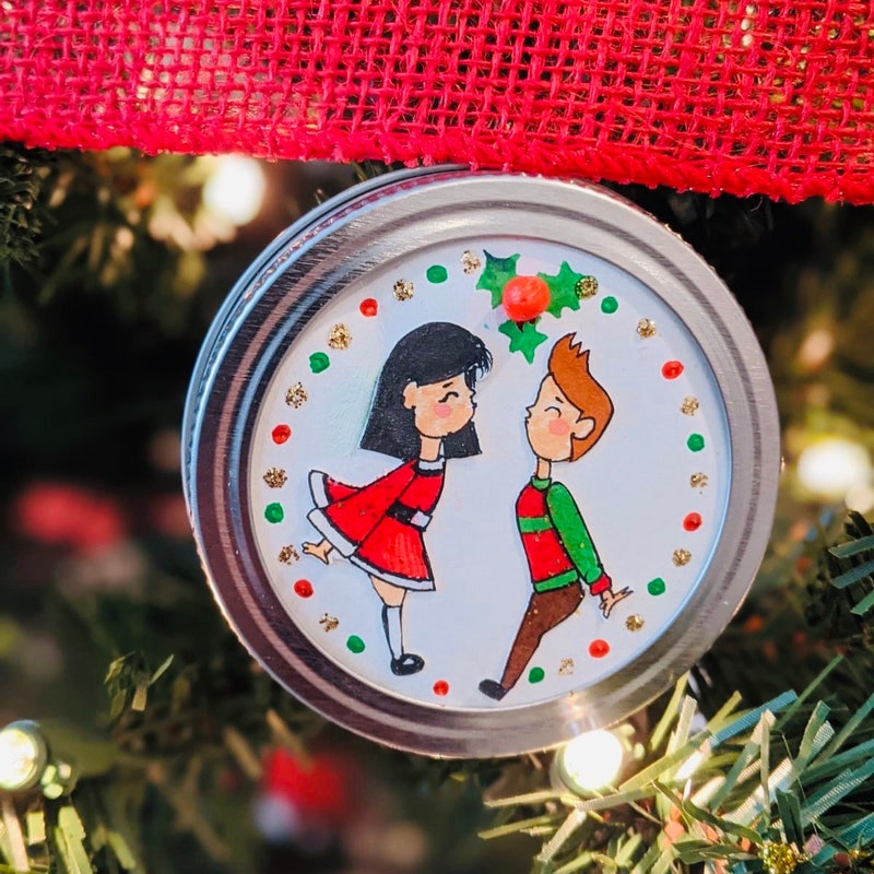 Mason Jar Lid Ornaments - Etsy