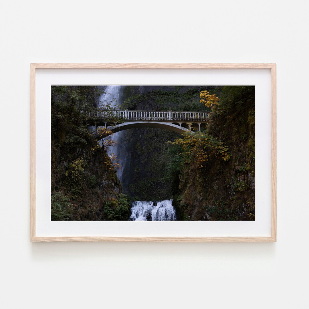 Multnomah Falls Bridge - Photograph Print Art Decor - Etsy