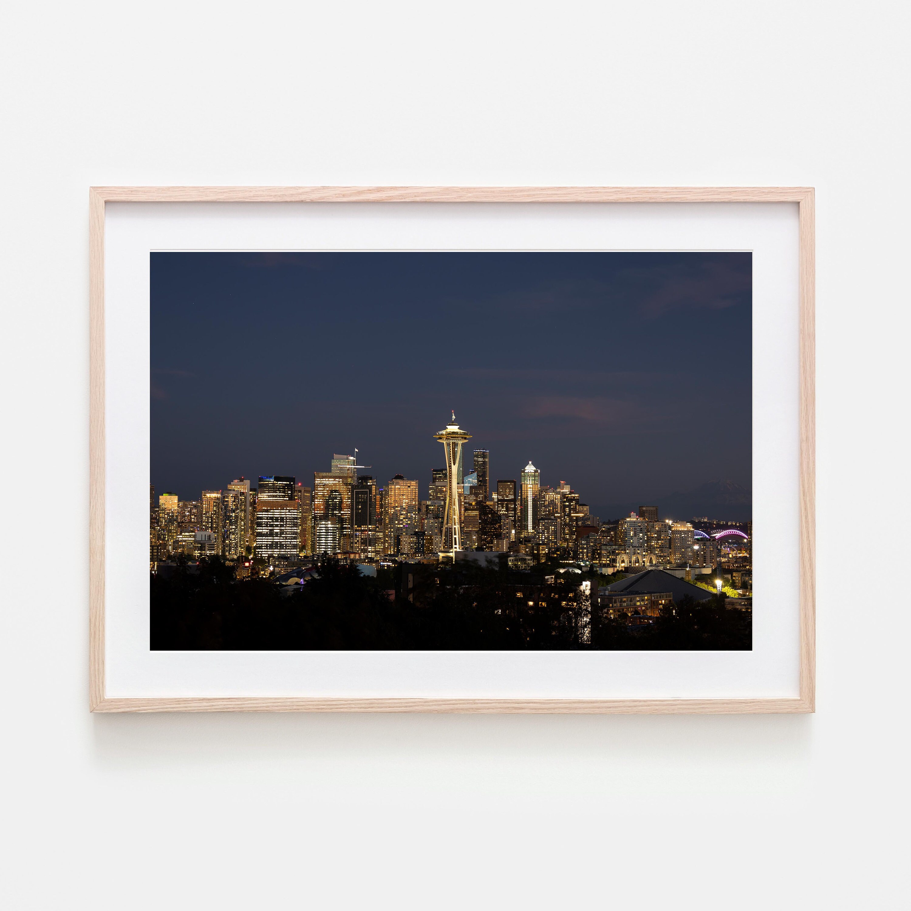 Seattle Skyline at Night - Photography Print Art Decor - Etsy