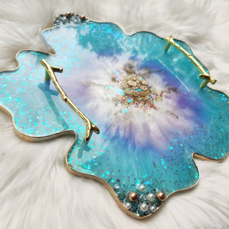 Resin Serving Tray - Etsy