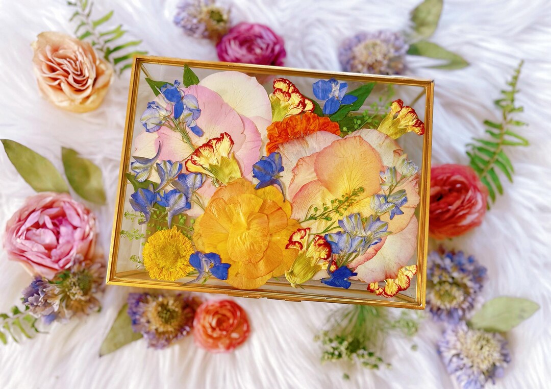 Pressed Wedding Flowers Jewelry Box: Bouquet Preservation Keepsake - Etsy
