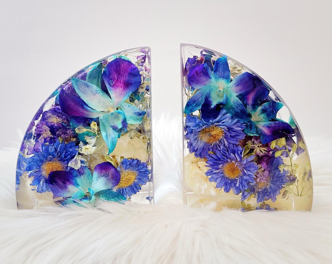 Preserved Wedding Bouquet Bookends: Custom Resin Flower Keepsake - Etsy
