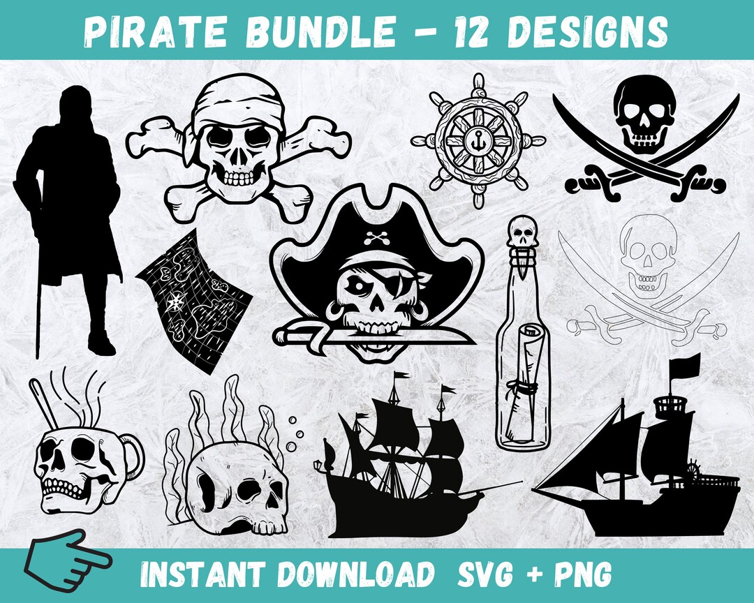 Pirate SVG, Pirate SVG Bundle, Pirate Clipart, Pirate Vector, Pirate ...