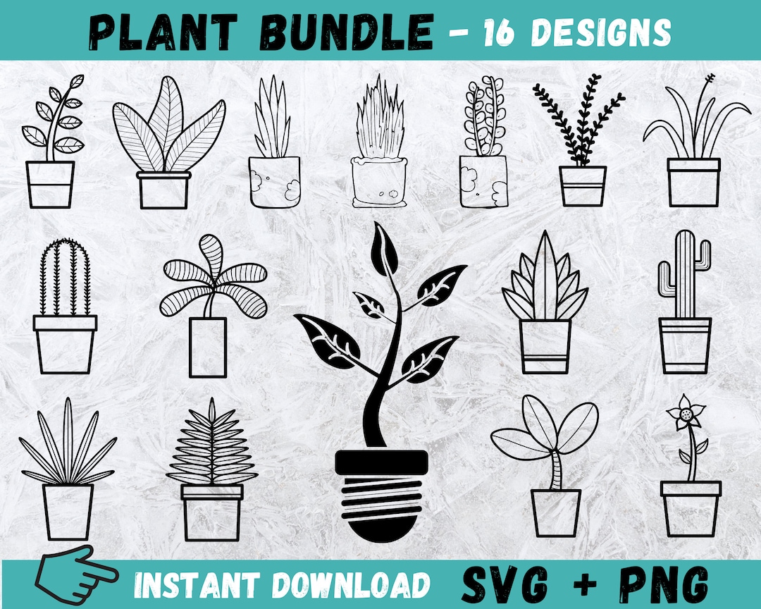 Plant SVG, Potted Plants Svg, Plants SVG, Houseplants Svg, Flower Pot ...