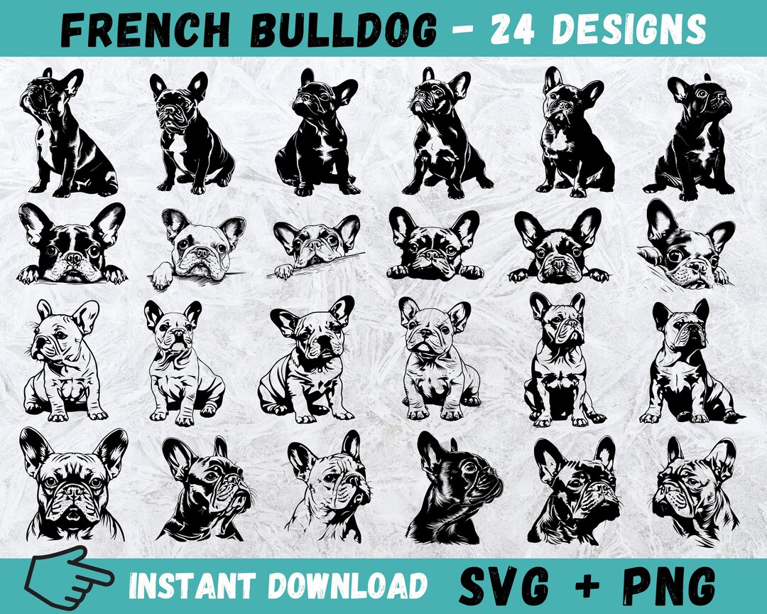 French Bulldog SVG, French Bulldog Head Clipart, French Bulldog Cut ...