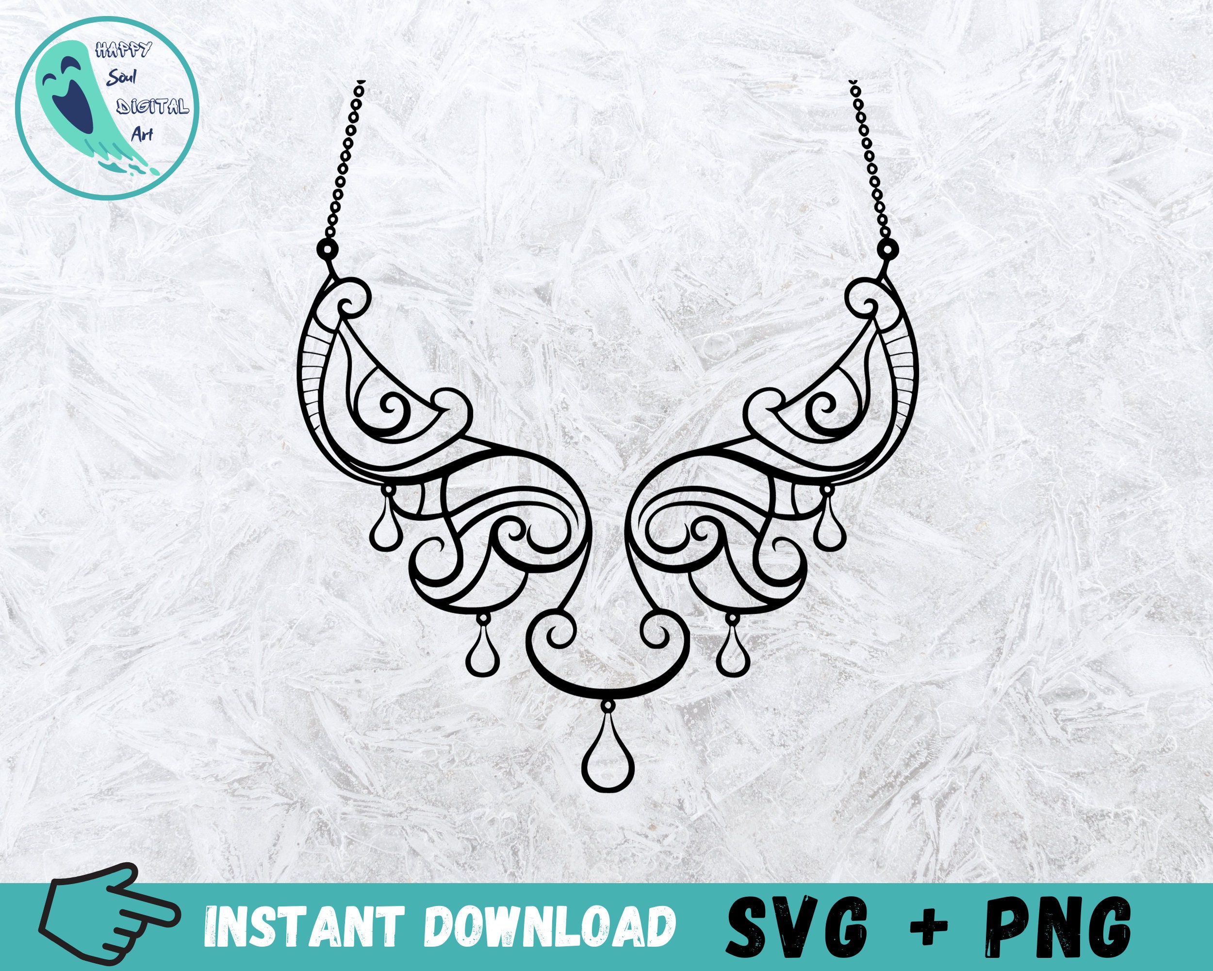 Necklace SVG Bundle: Jewelry Designs, Clipart, Cut Files (instant ...