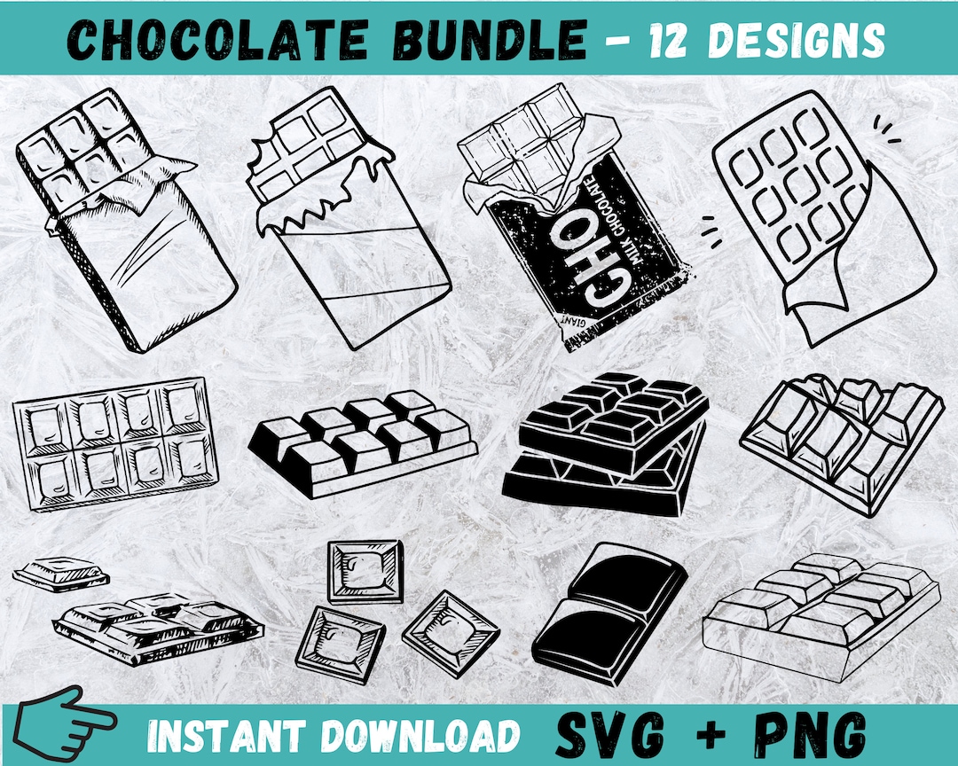 Chocolate SVG Chocolate Bar SVG Chocolate Cricut Chocolate - Etsy Canada