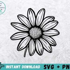 Daisy SVG Bundle: Hand-drawn Floral Clipart (instant Download) - Etsy
