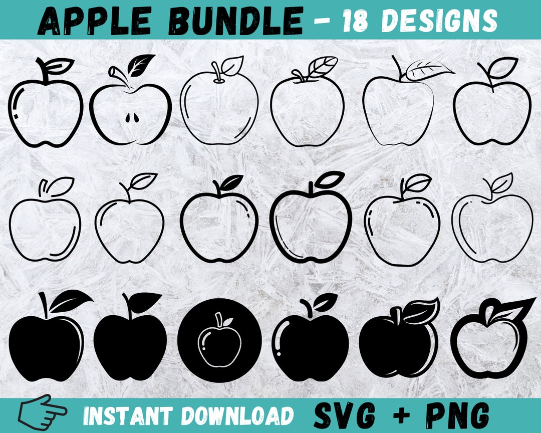 Apple SVG, Apple Svg Bundle, Fruit SVG, Apple Cut File, School SVG ...