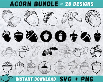 Acorn Svg/acorn Clipart/acorn Svg/acorn Silhouette/acorn - Etsy