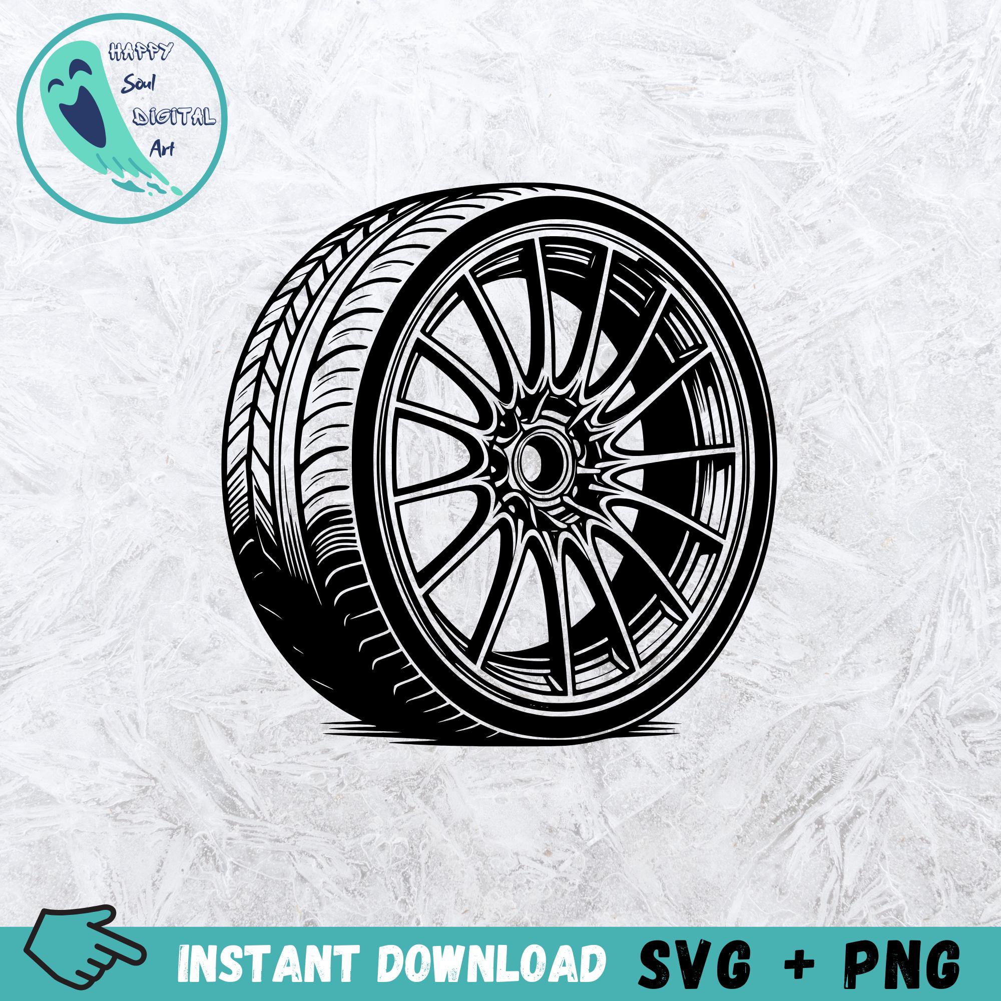 Car Rims Clipart Bundle: 16 PNG & SVG Vector Designs (instant Download ...