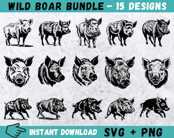 Boar SVG DXF Wild Hog Pig Cut File Laser Dxf for Plasma - Etsy