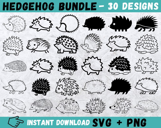 Hedgehog Silhouette Svg / Hedgehog Clipart / Hedgehog Cut Files ...