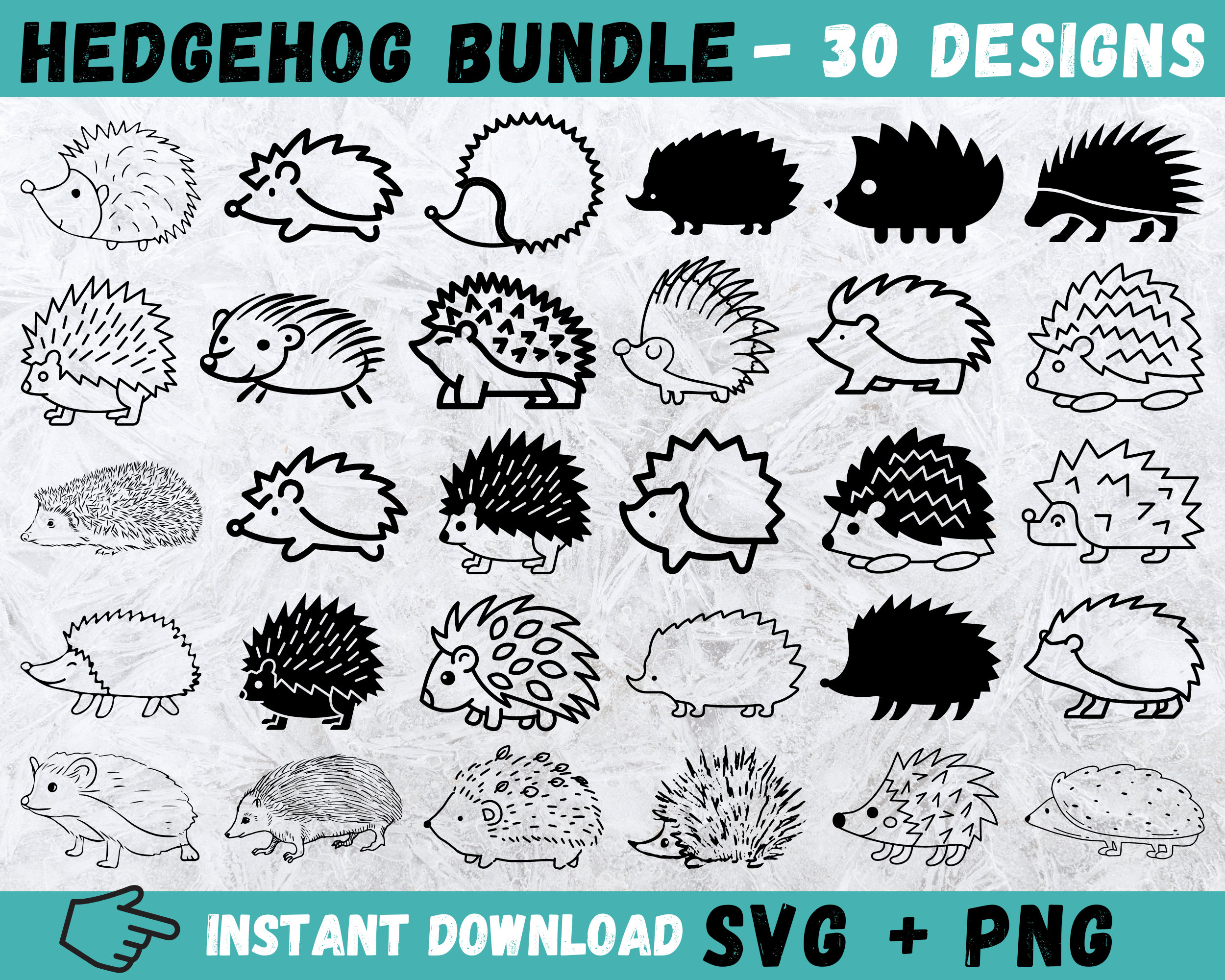 Cute Hedgehog Silhouette