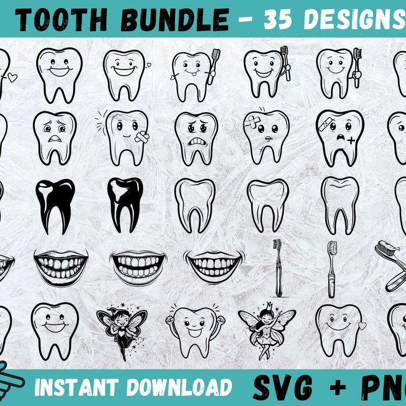 Tooth Svg - Etsy