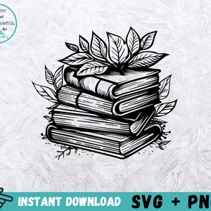 Floral Book SVG, Books With Flowers Svg, Book Cricut, Flowers Book ...