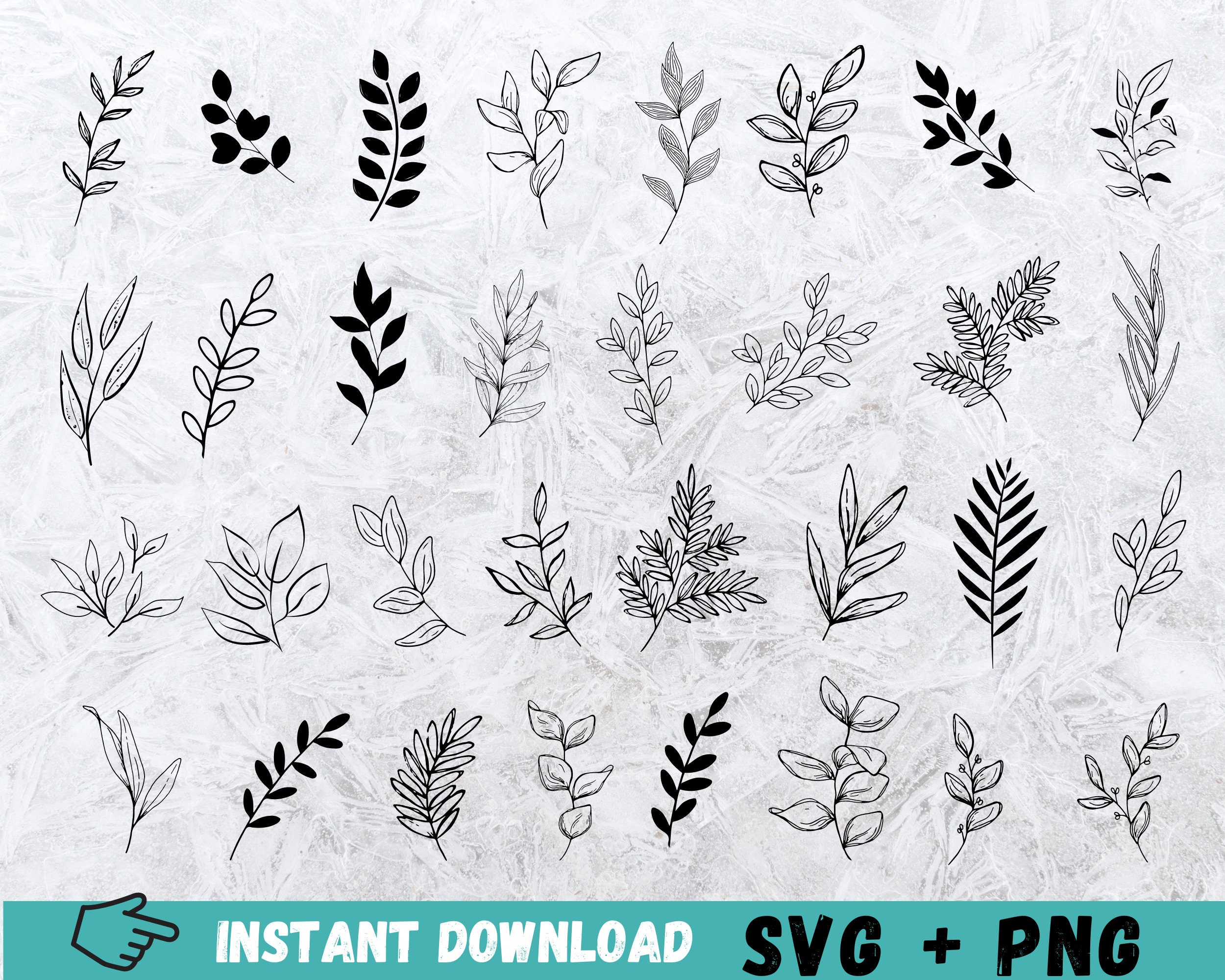 Leaves SVG Bundle Fall Leaf Svg Leaves SVG Floral Frame - Etsy