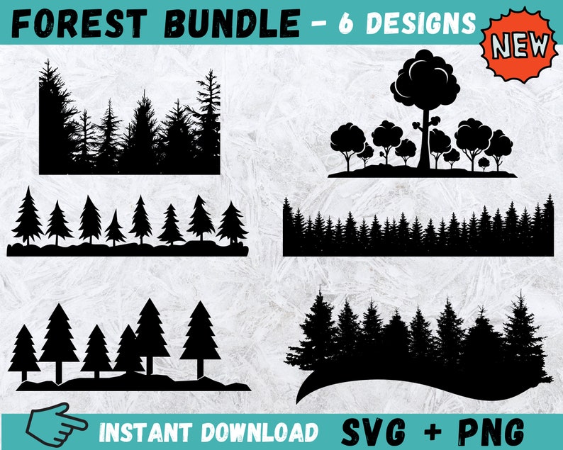 Forest SVG Forest Svg Bundle Forest Clipart Bundle Forest - Etsy