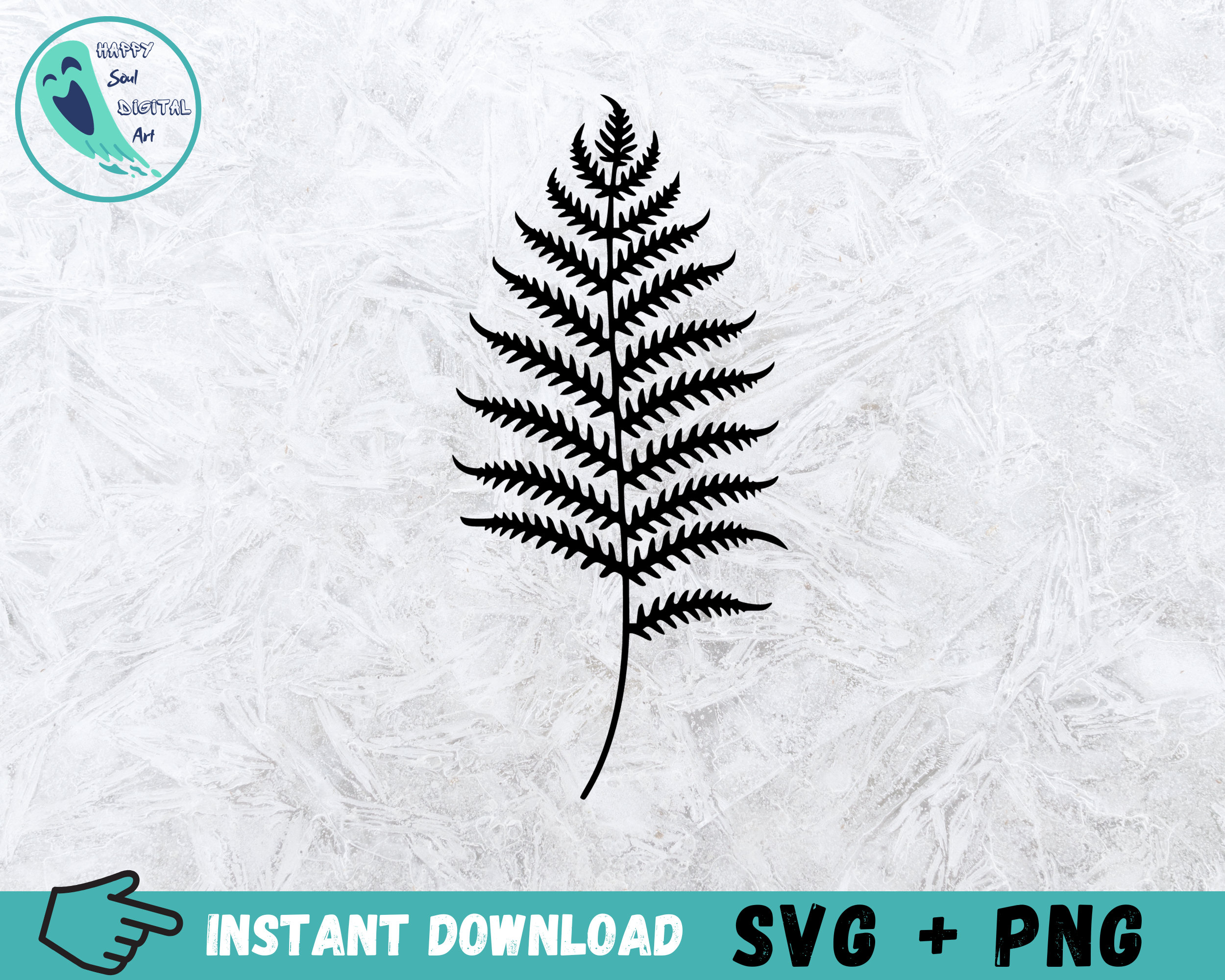 Fern Leaf SVG Bundle: 18 Boho Botanical Silhouette Designs (digital ...