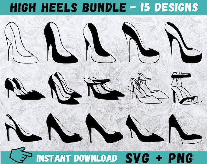 Heel SVG Bundle, Red Bottom Svg, Stiletto Heels Svg, High Heel Svg ...