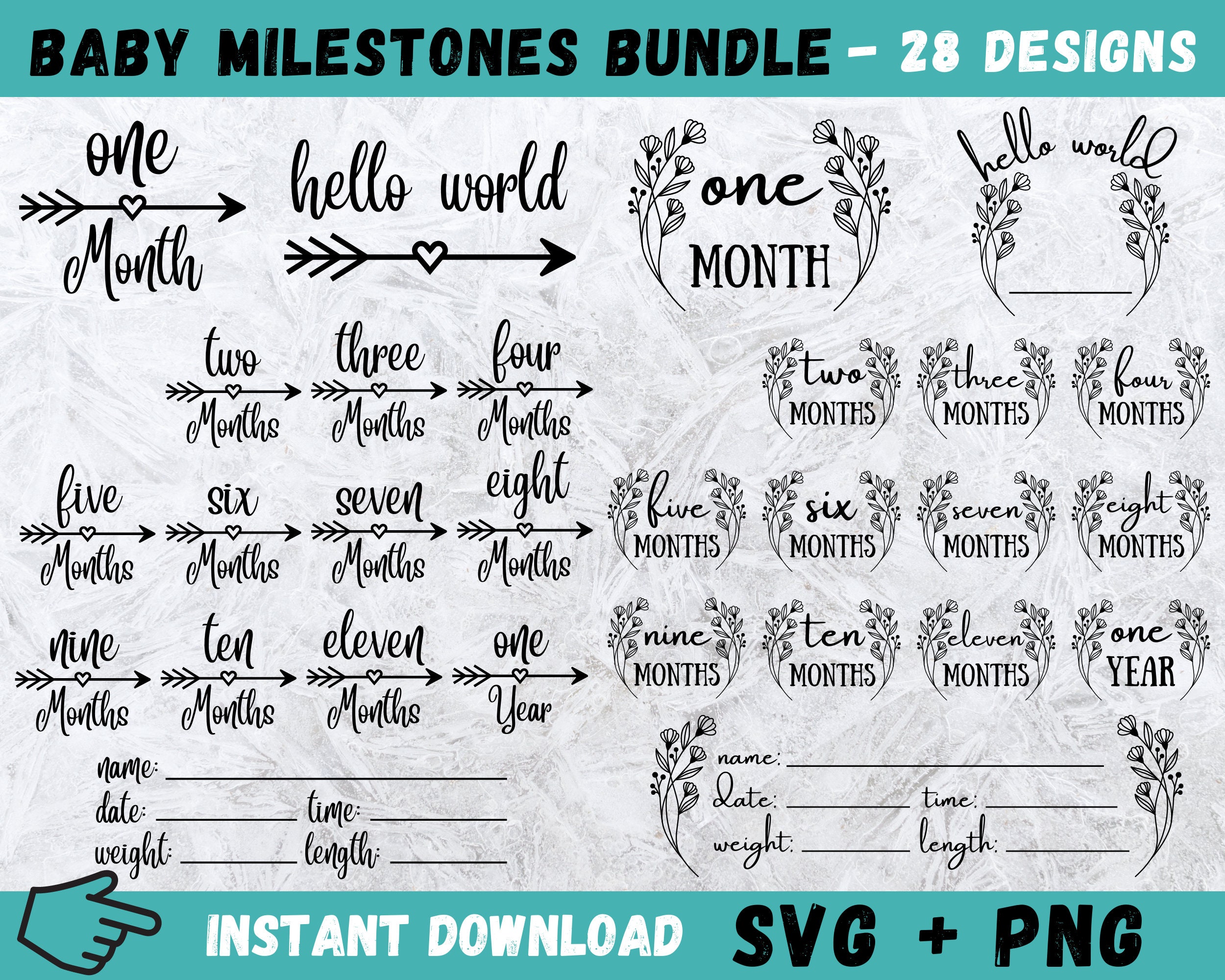 Baby Milestone SVG Baby Announcement Svg Baby Milestone - Etsy Australia