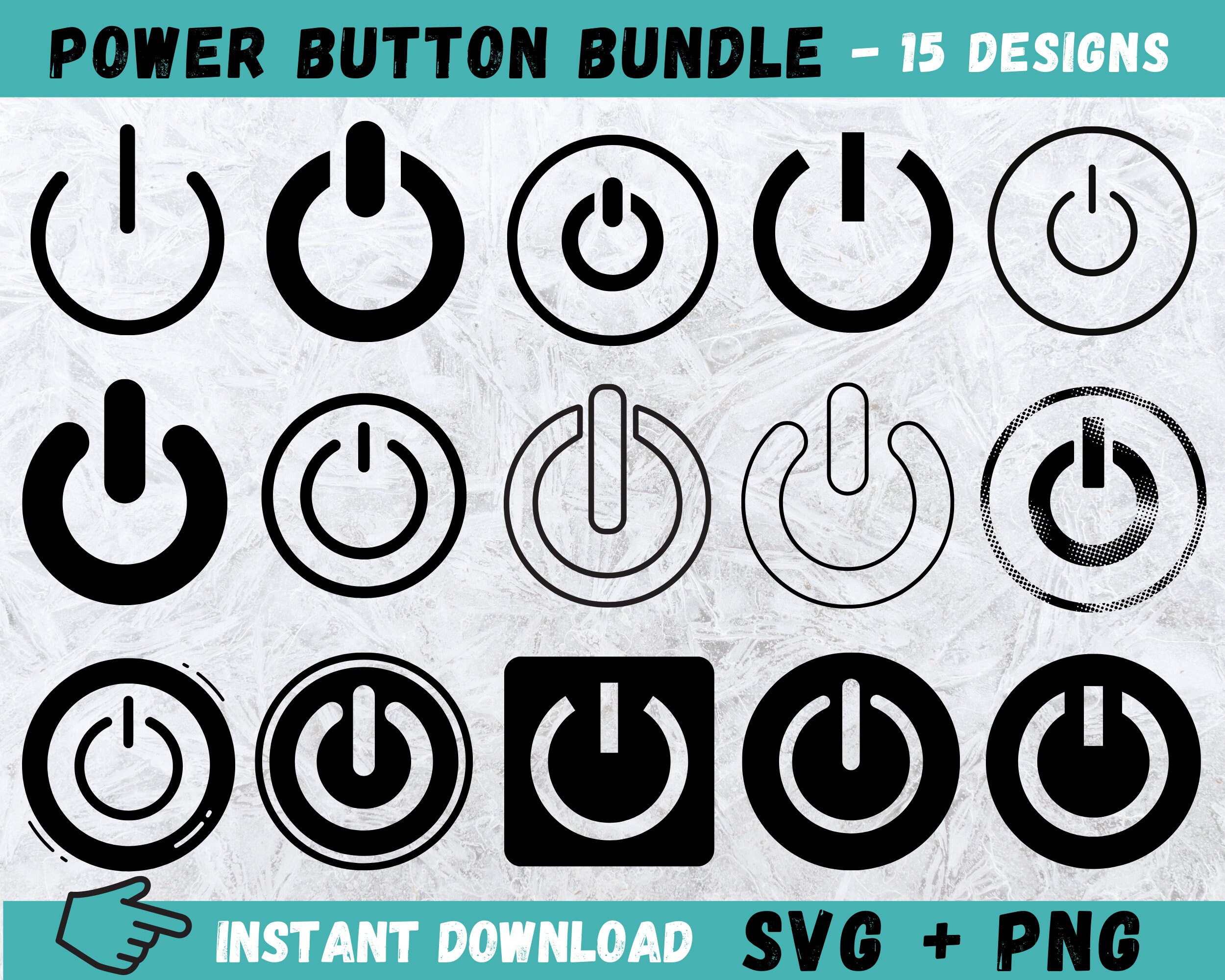 Power Button SVG Power Button Svg Bundle On-off Button Cut - Etsy Canada