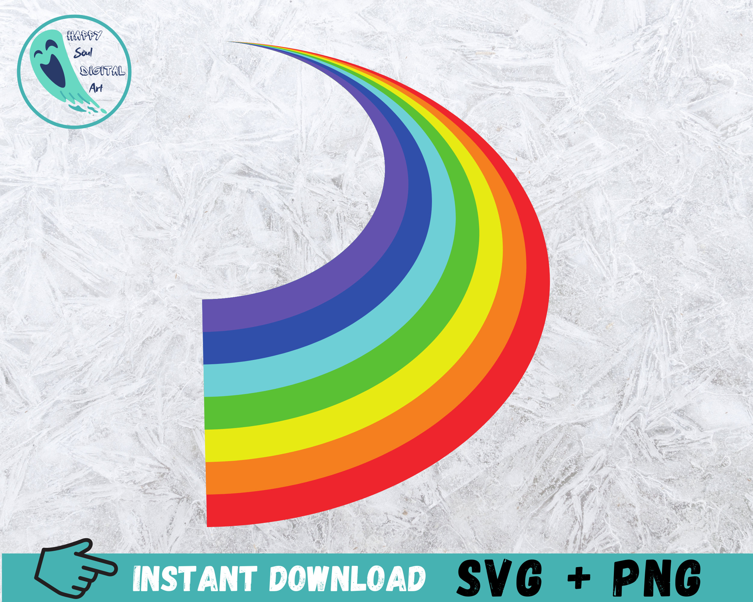 Rainbow SVG Rainbow Clipart Rainbow Heart Svg Hand Drawn - Etsy