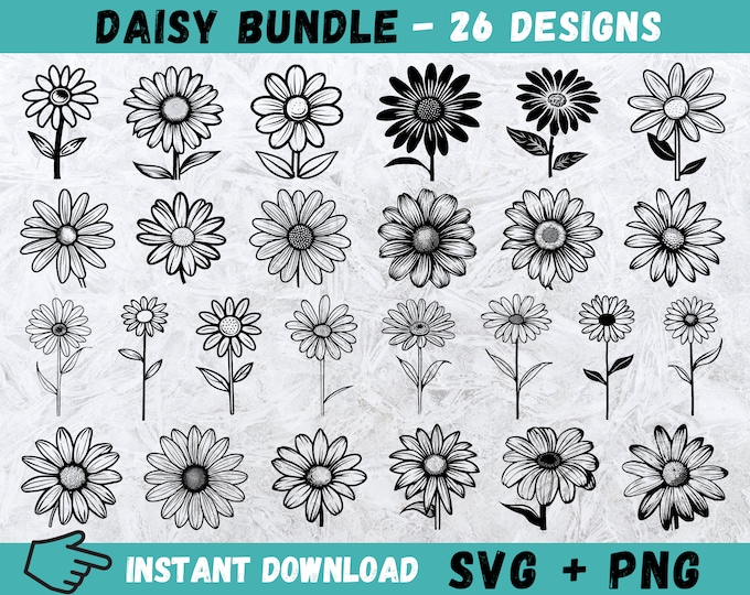 Daisy Flower Svg, Daisy Svg, Flower Svg, Daisy Decal Svg, Floral Svg ...