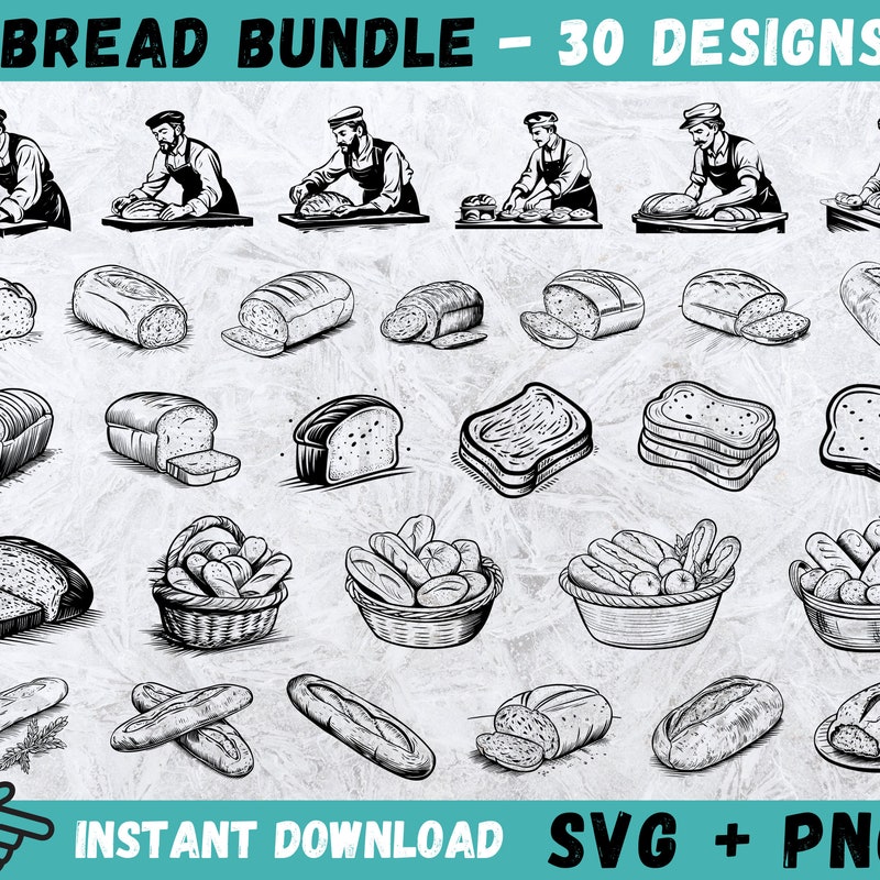 Bread Svg - Etsy