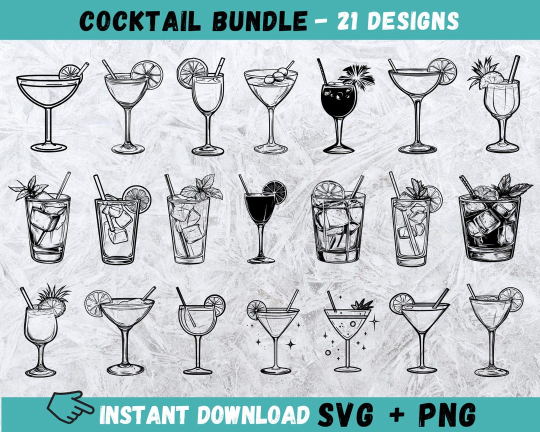 Cocktail SVG, Cocktail Cricut, Cocktails Svg, Drinks Svg, Pina Colada ...
