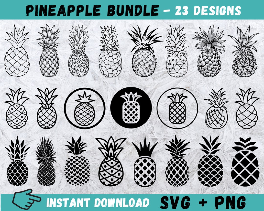Pineapple SVG, Pineapple Bundle Svg, Clip Art, Pineapple Cricut, Pineapple Monogram Svg ...