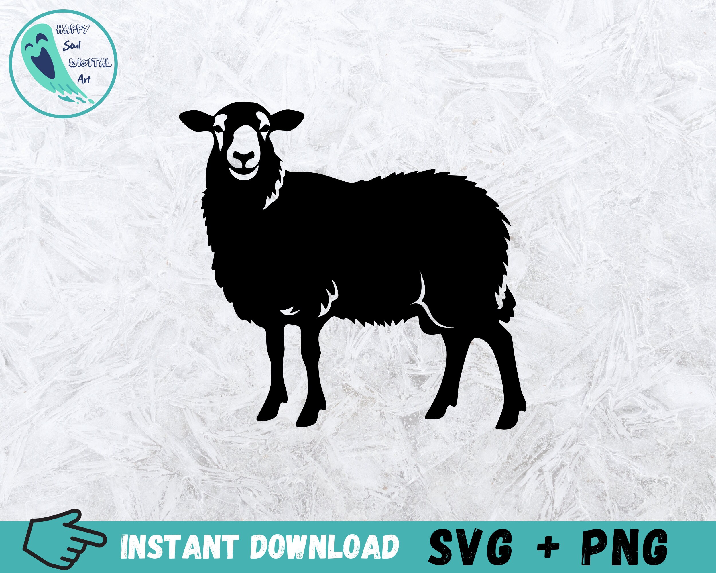 Sheep SVG Clipart Bundle: Hand-drawn Lamb Silhouette (digital Download ...