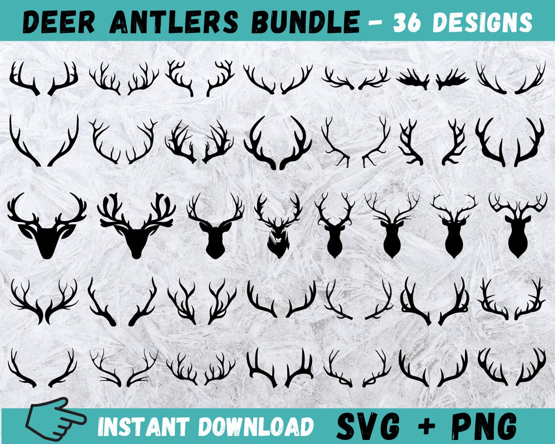 Deer Antlers SVG, Deer Antlers Clipart, Antlers Svg, Deer Antlers Cut ...