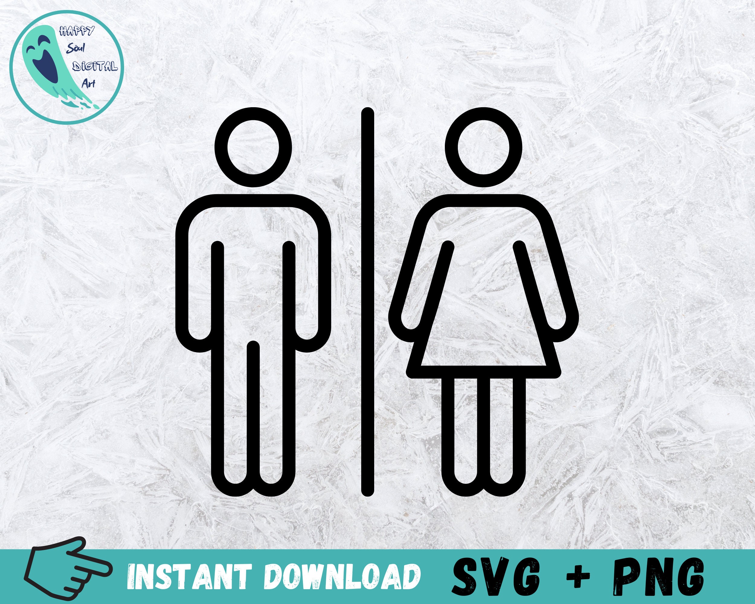Restroom SVG Toilet Sign Svg Restroom Cricut Public Sign - Etsy