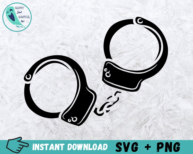 Police Handcuffs SVG, Handcuffs Svg, Handcuffs Outline, Instant ...
