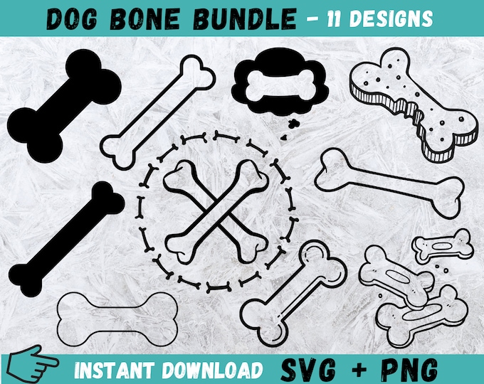 Dog Bone SVG, PNG Files Dog Bone Laser Cut File Transparent and Vector ...