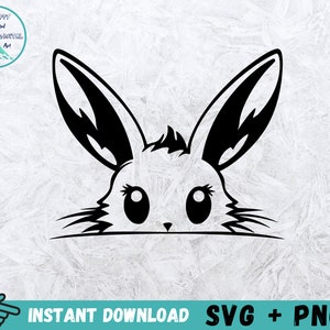 Peeking Bunny SVG, Bunny Head Cricut, Cute Bunny Svg, Bunny Silhouette ...