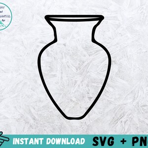 Vase SVG, Jar SVG, Flowers Decor, Vase Outline, Files for Cricut, Vase ...