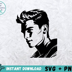 Man Face SVG, Man Svg, Beautiful Face Svg, Man Silhouette, Male Face ...